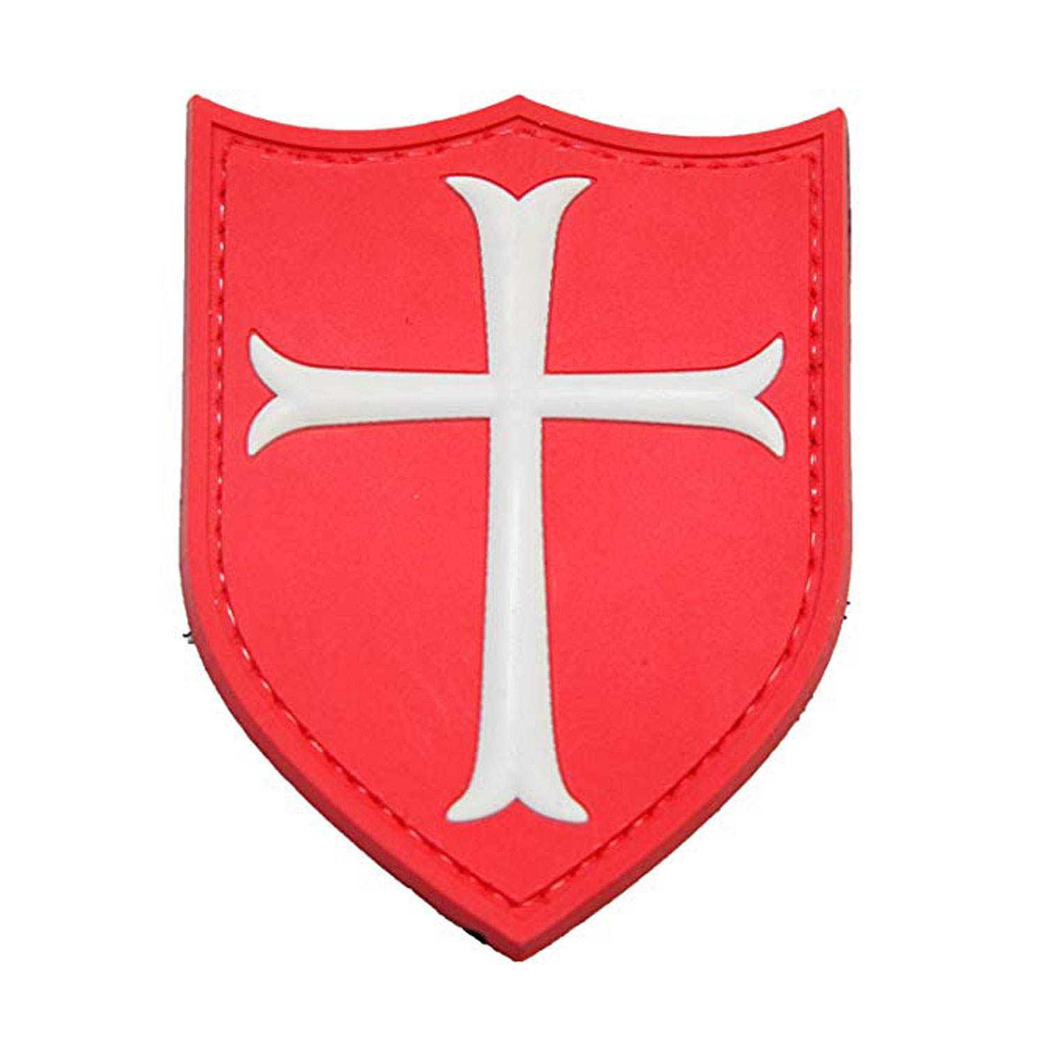 Knights Templar Cross Shield Pvc Morale Patch